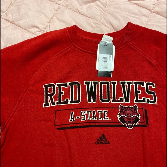 adidas | Shirts & Tops | Adidas Astate Red Wolves Crewneck | Poshmark